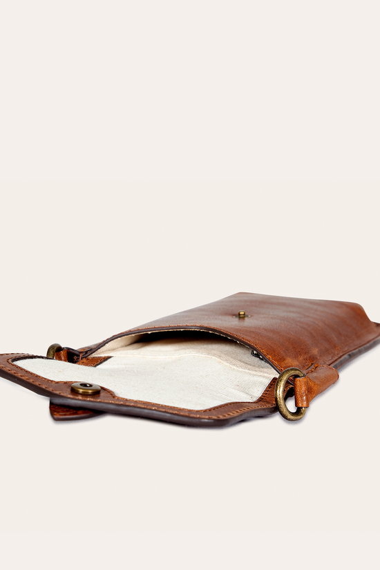 Melissa Cognac Phone Pouch | The Frye Company
