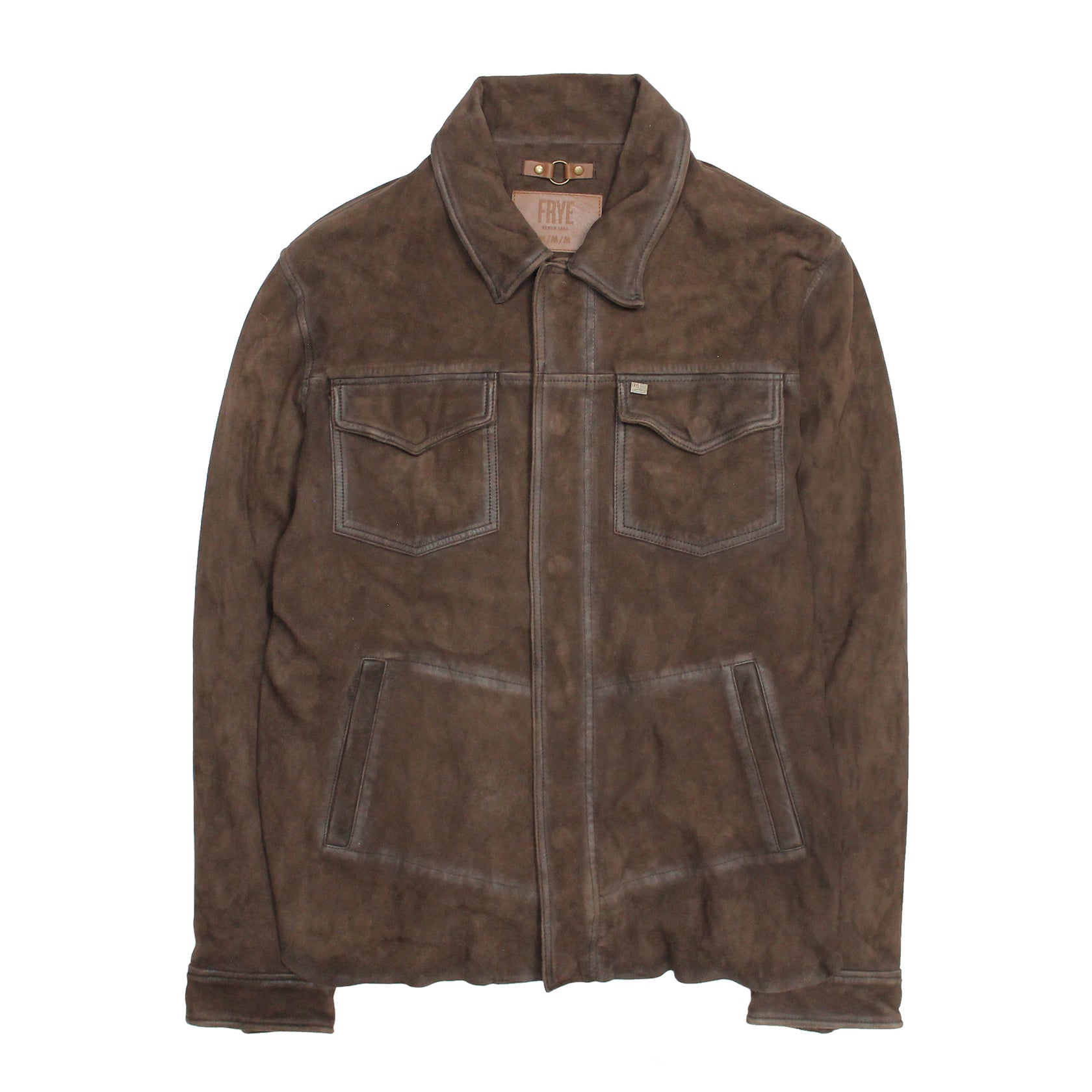 Men’s Dark Brown Brody Suede Shacket | The Frye Company