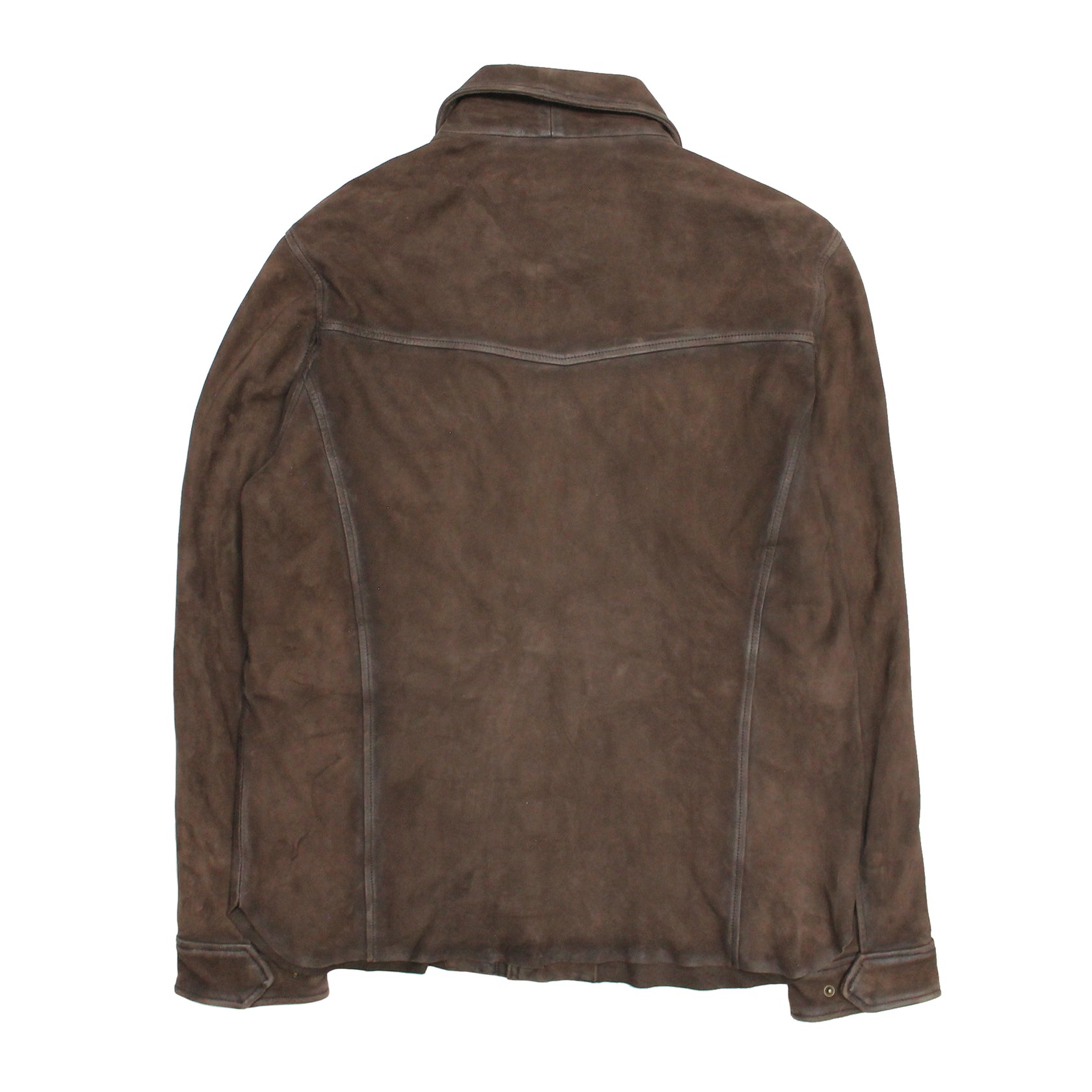 Men’s Dark Brown Brody Suede Shacket | The Frye Company
