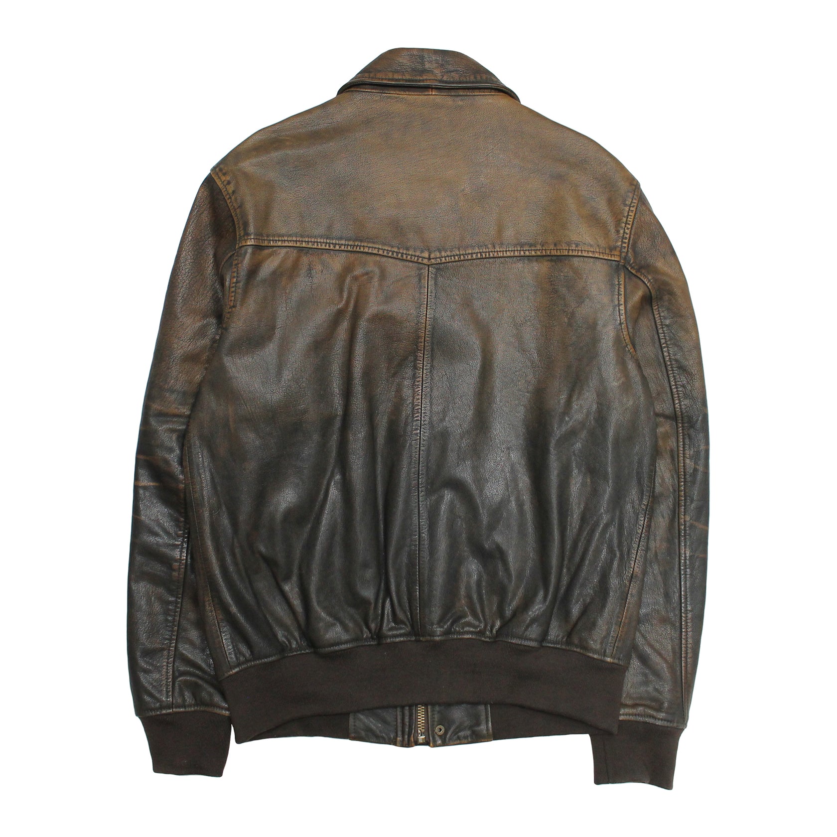 Men’s Brown Beige Nebraska Bomber Leather Jacket | The Frye Company