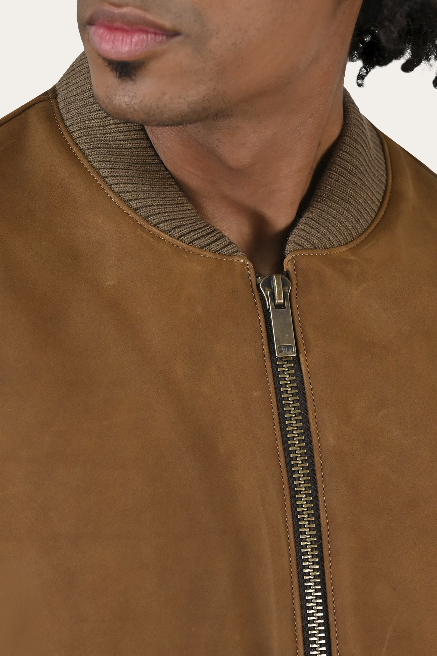 Men’s Burnt Copper Clay Leather Bomber Jacket | The Frye Company