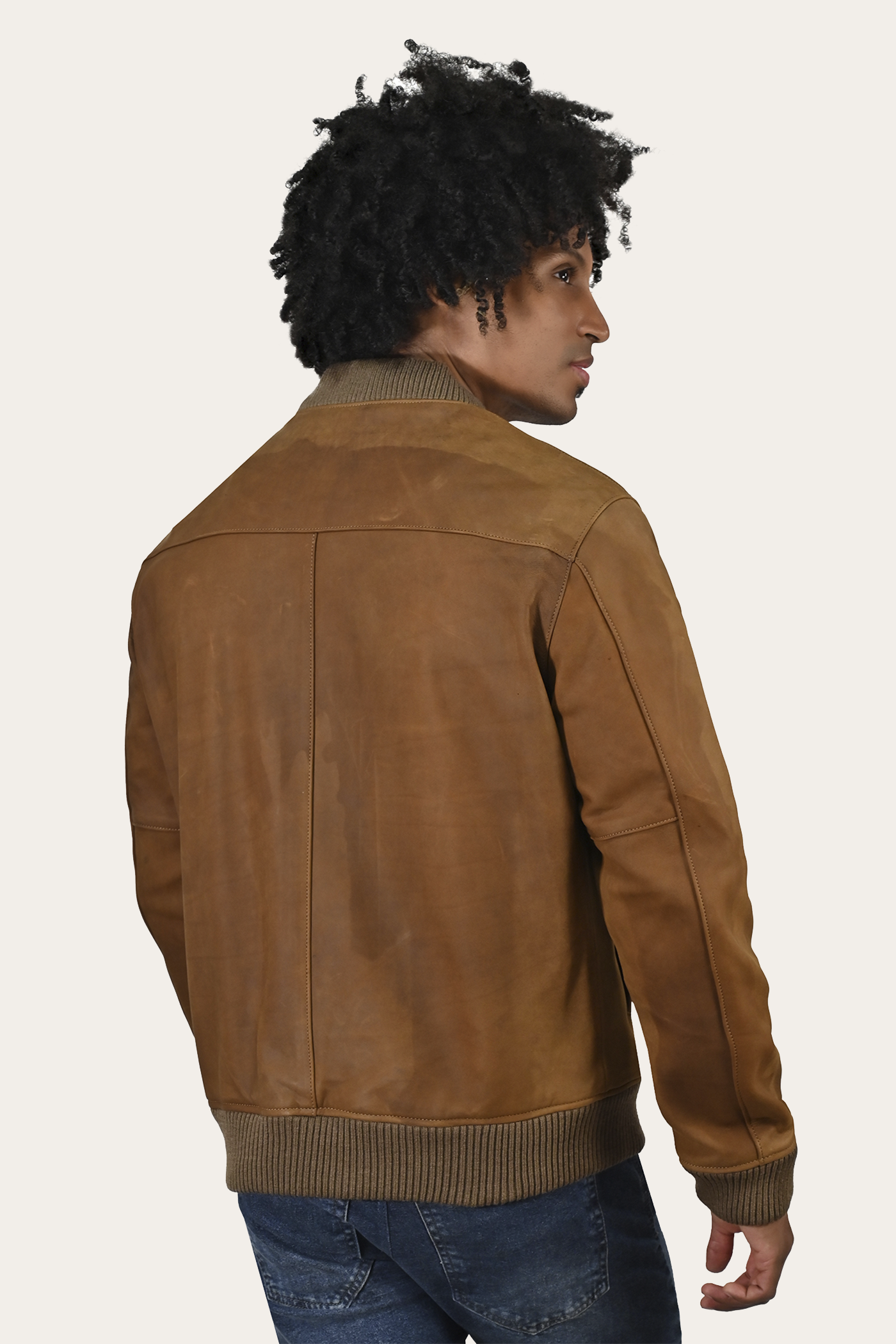 Men’s Burnt Copper Clay Leather Bomber Jacket | The Frye Company