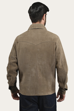 Men’s Taupe Judd Suede Shacket | The Frye Company