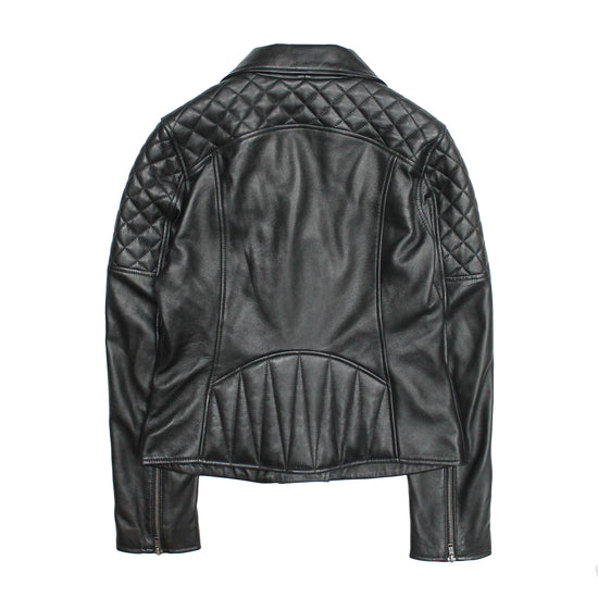 Women’s Black Oklahoma Biker Leather Jacket | The Frye Company