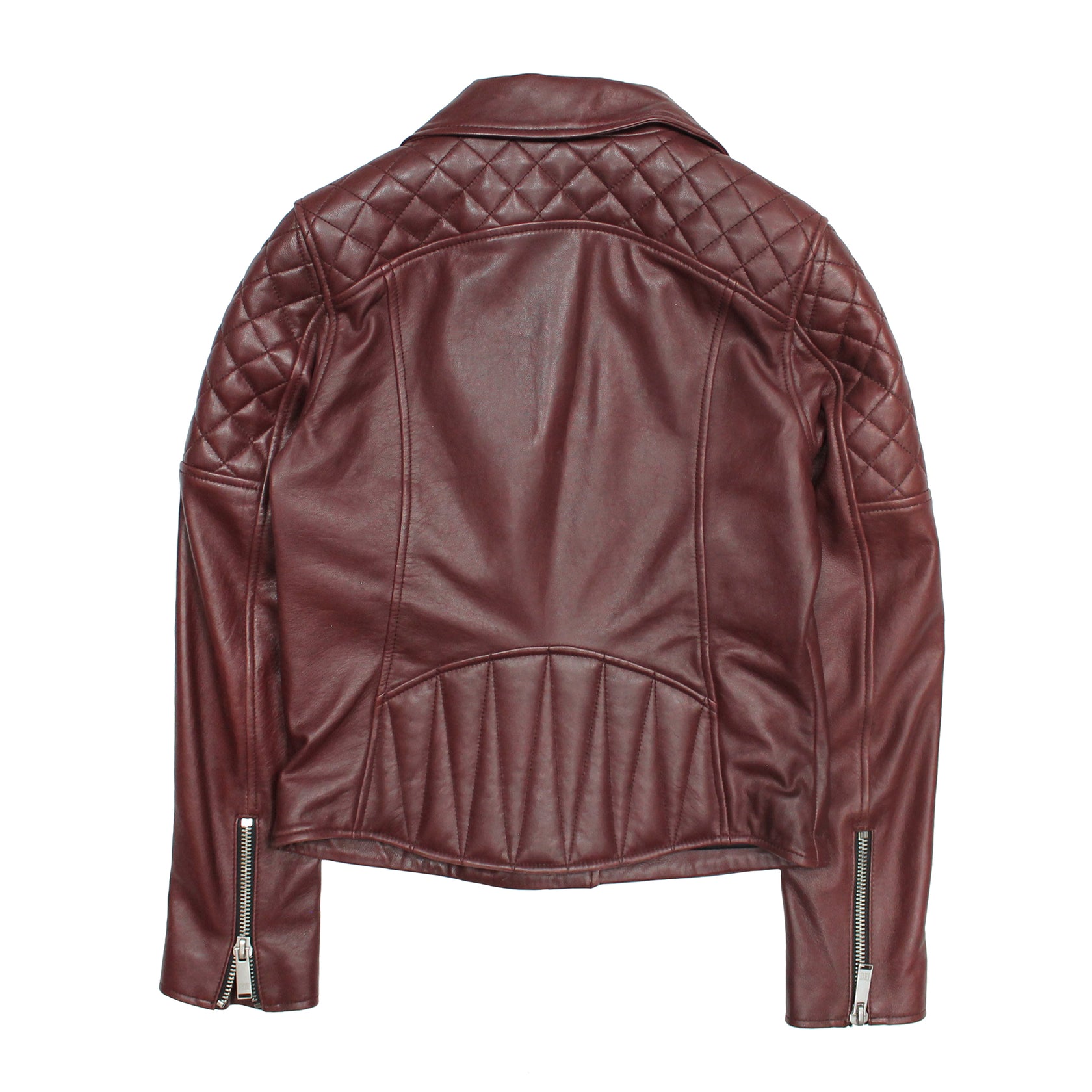 Women’s Oxblood Oklahoma Nappa Leather Biker Jacket | The Frye Company