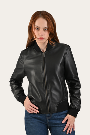 Black Bolton Bomber Jacket | The Frye Company