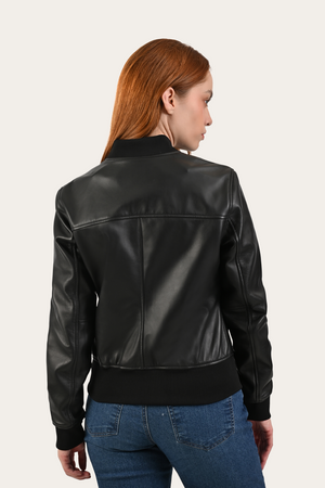 Black Bolton Bomber Jacket | The Frye Company