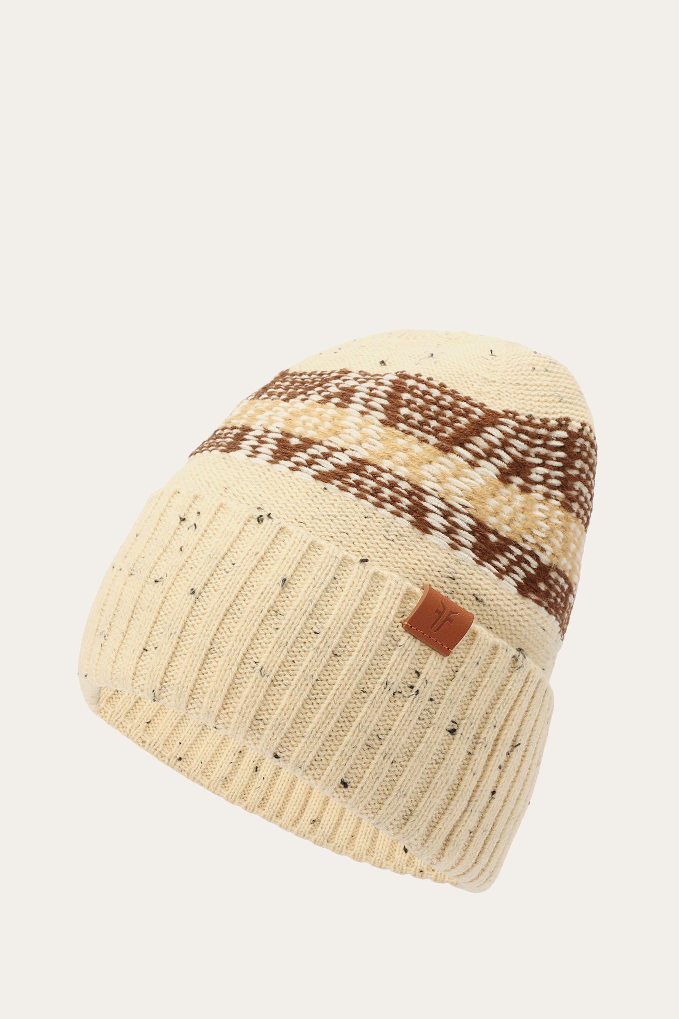 Birch Tweed Fair Isle Cuff Hat | The Frye Company