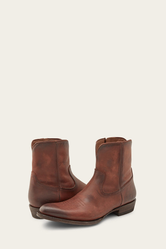 Men's Cognac Austin Inside Zip Boots | The Frye Company