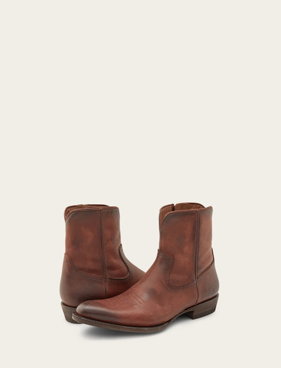 Men's Cognac Austin Inside Zip Boots | The Frye Company