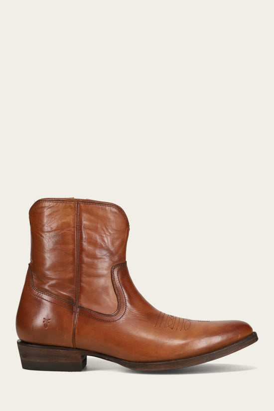 Men's Cognac Austin Inside Zip Boots | The Frye Company
