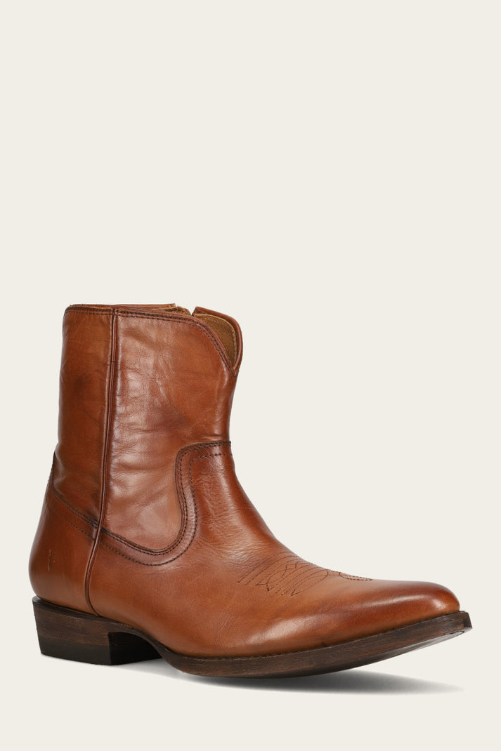 Men's Cognac Austin Inside Zip Boots | The Frye Company