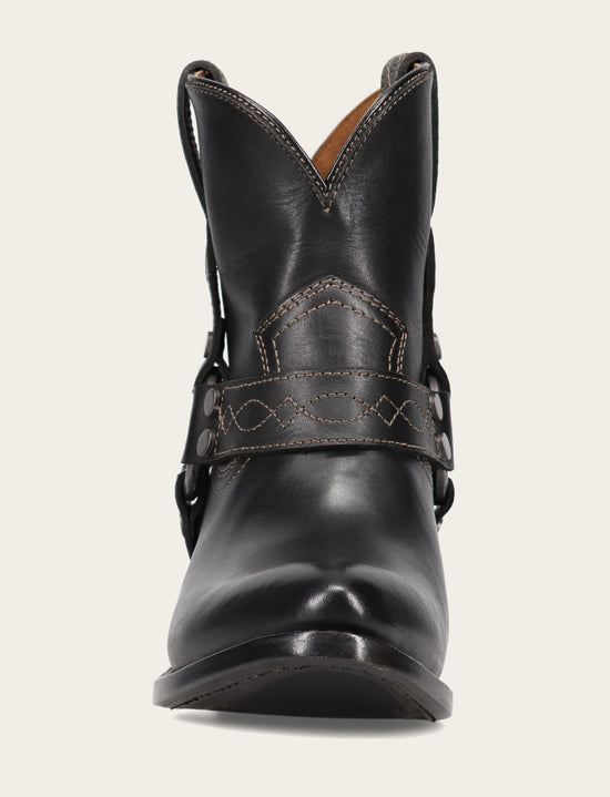 Women's Black Billy Short Harness Booties | The Frye Company