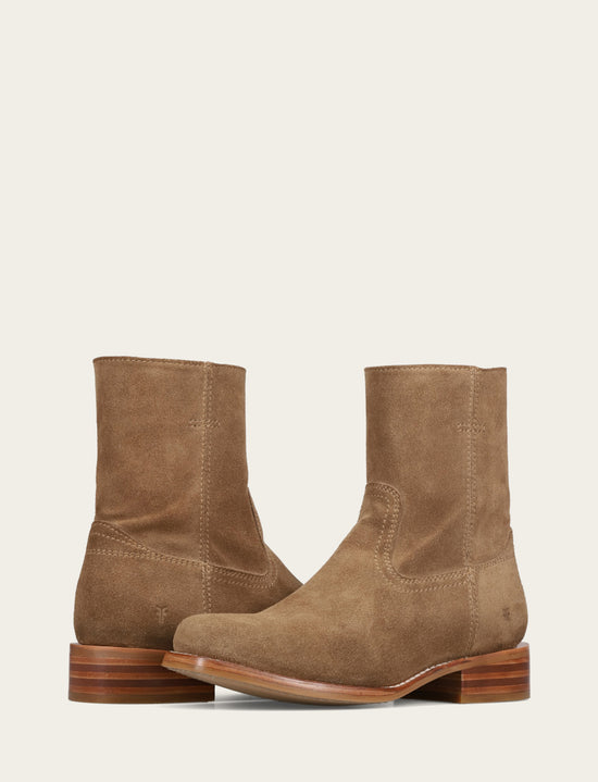 Men's Mushroom Suede Campus Inside Zip Boot | The Frye Company