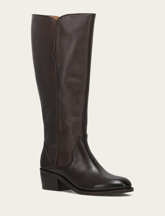 Women's Dark Brown Carson 2 Piping Tall Wide Calf Boot | The Frye Company