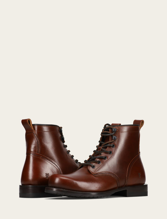 Men's Mahogany Hudson Workboot Plain Toe | The Frye Company