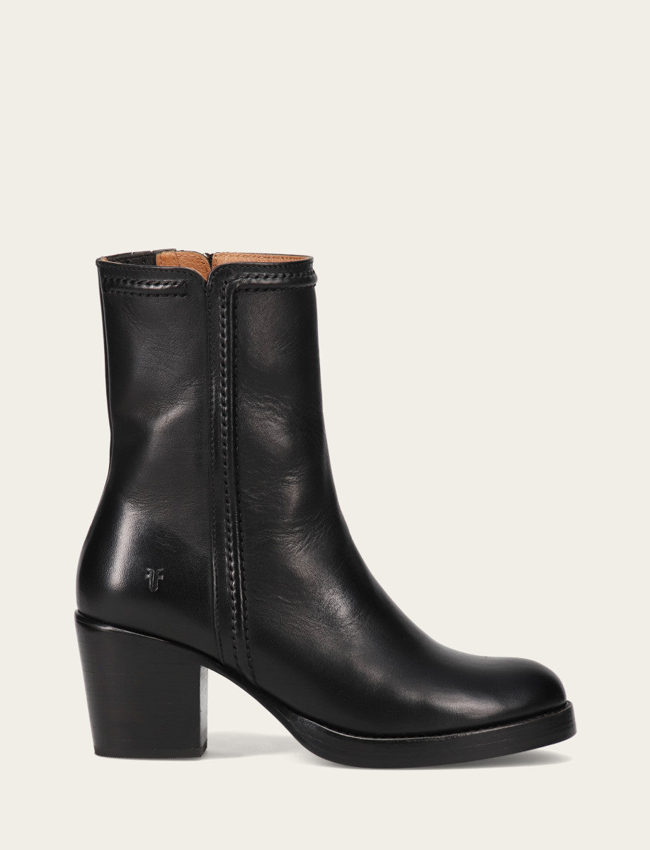 Women's Black Jean Short Inside Zip Booties | The Frye Company