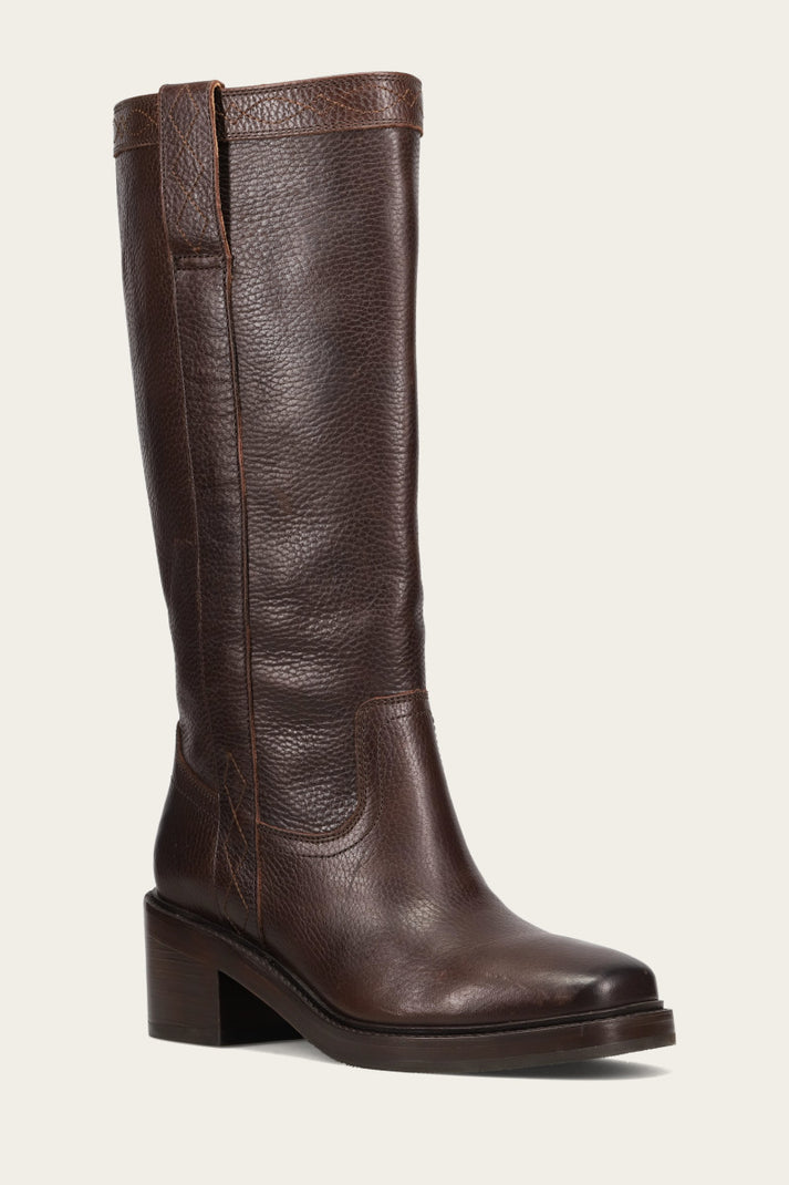 Women's Dark Brown Kate Pull On Wide Calf Tall Boots | The Frye Company