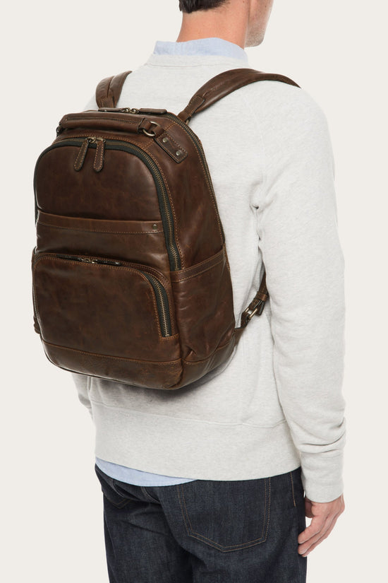 Logan Dark Brown Backpack | The Frye Company