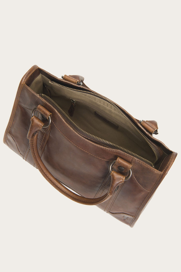 Melissa Dark Brown Satchel | The Frye Company
