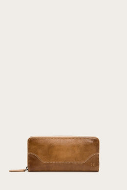 Melissa Beige Zip Wallet | The Frye Company