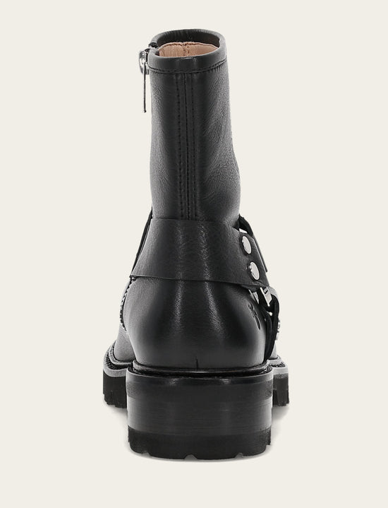 Women's Black Olivia Harness Short Booties | The Frye Company