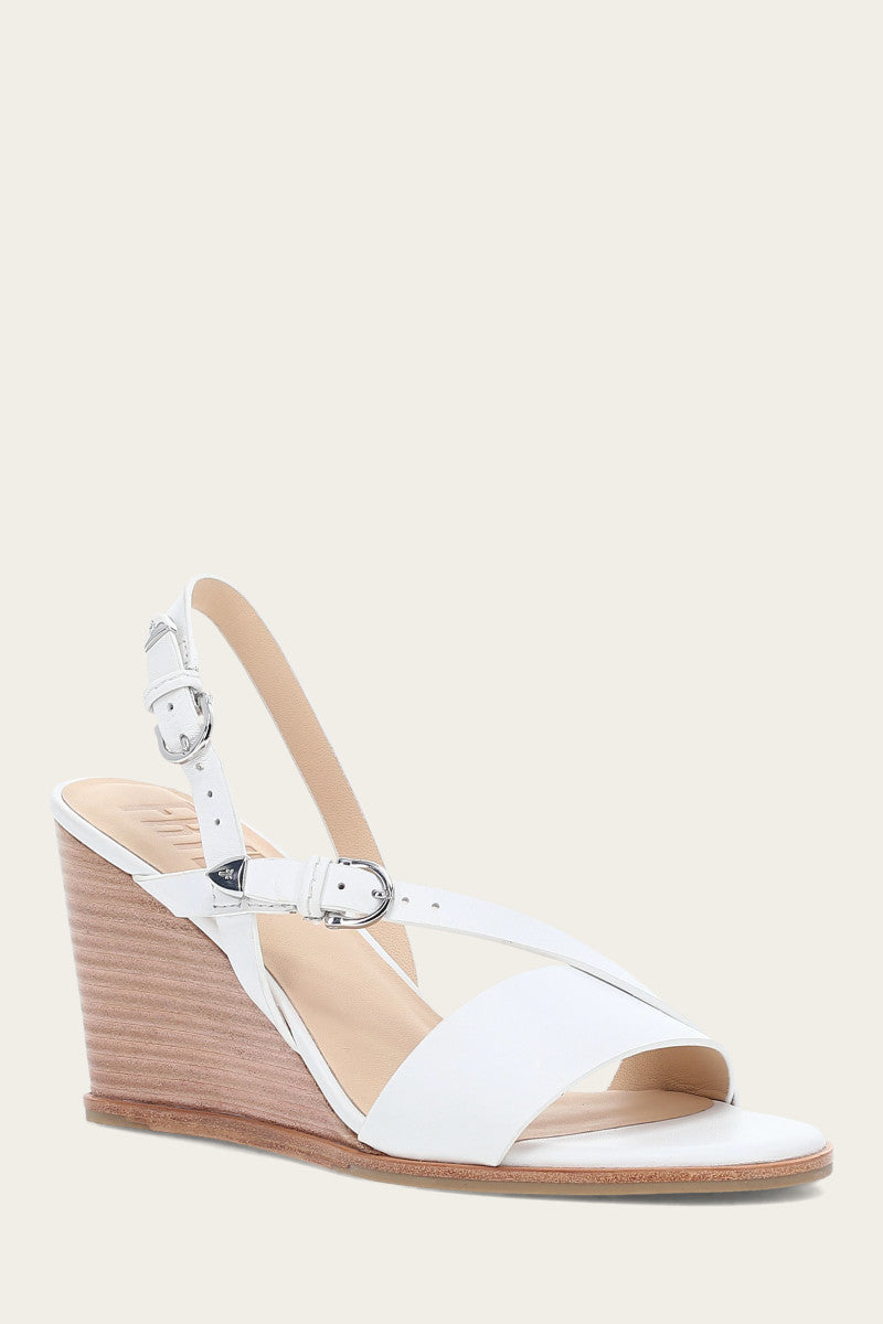 Women's White Rachel Buckle Sandals | The Frye Company