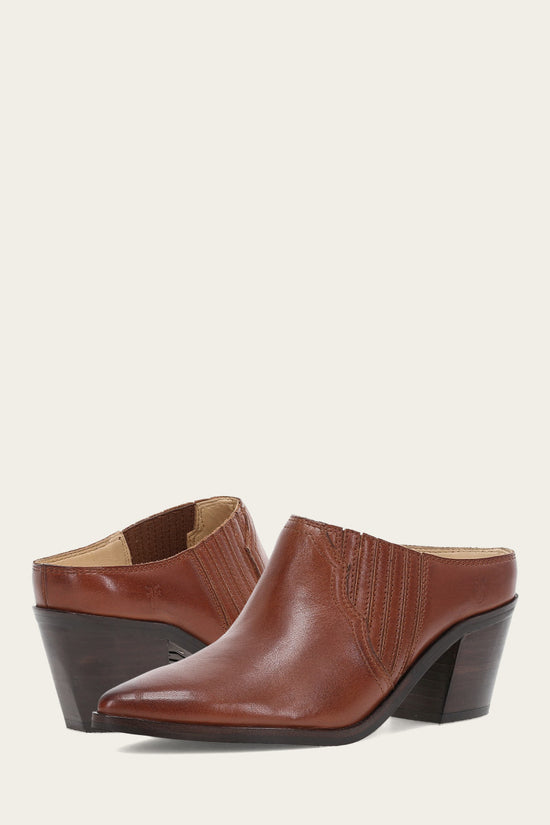Women's Cinnamon Sara Western Mules | The Frye Company