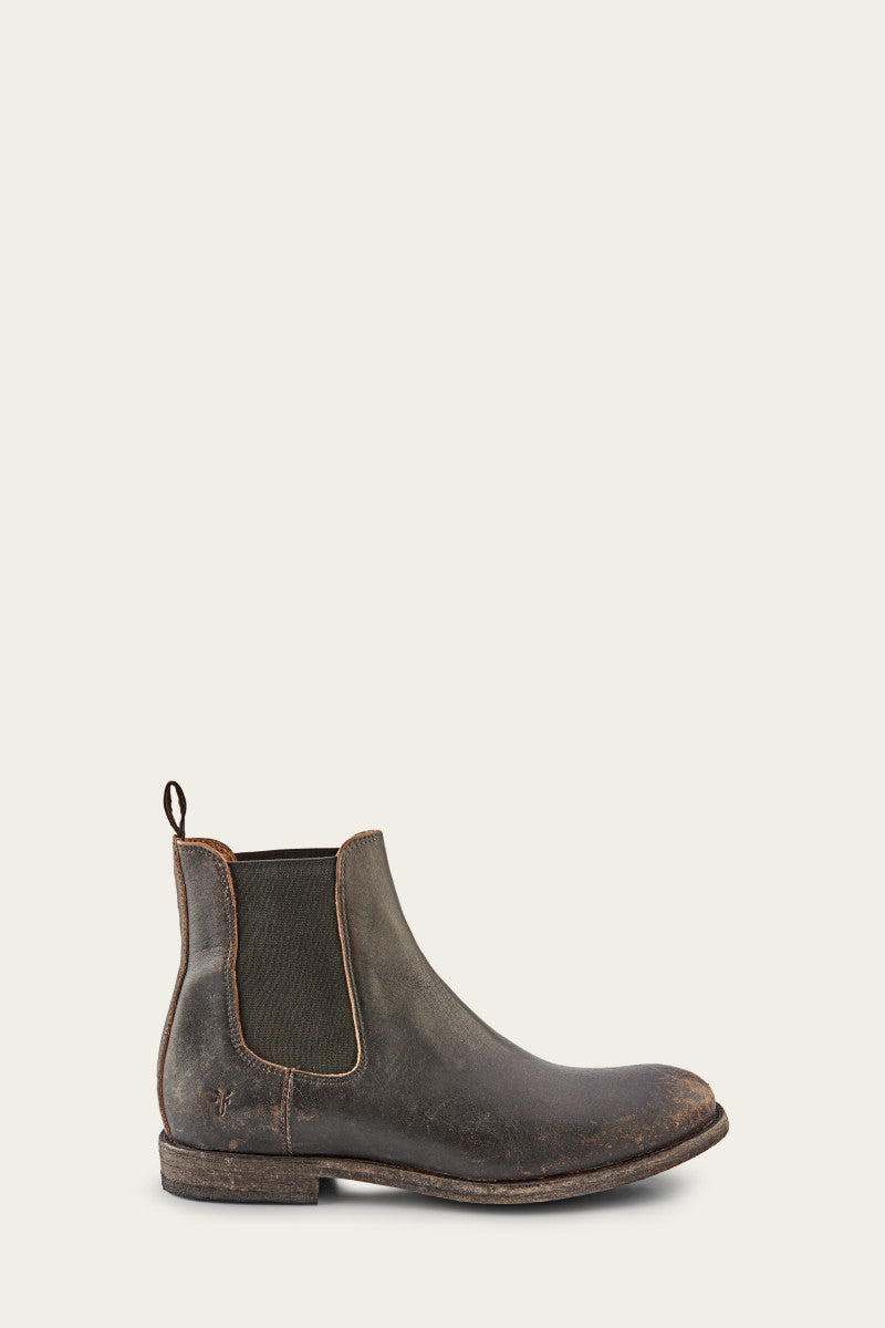 Men's Antiqued Black Tyler Chelsea Boots | The Frye Company